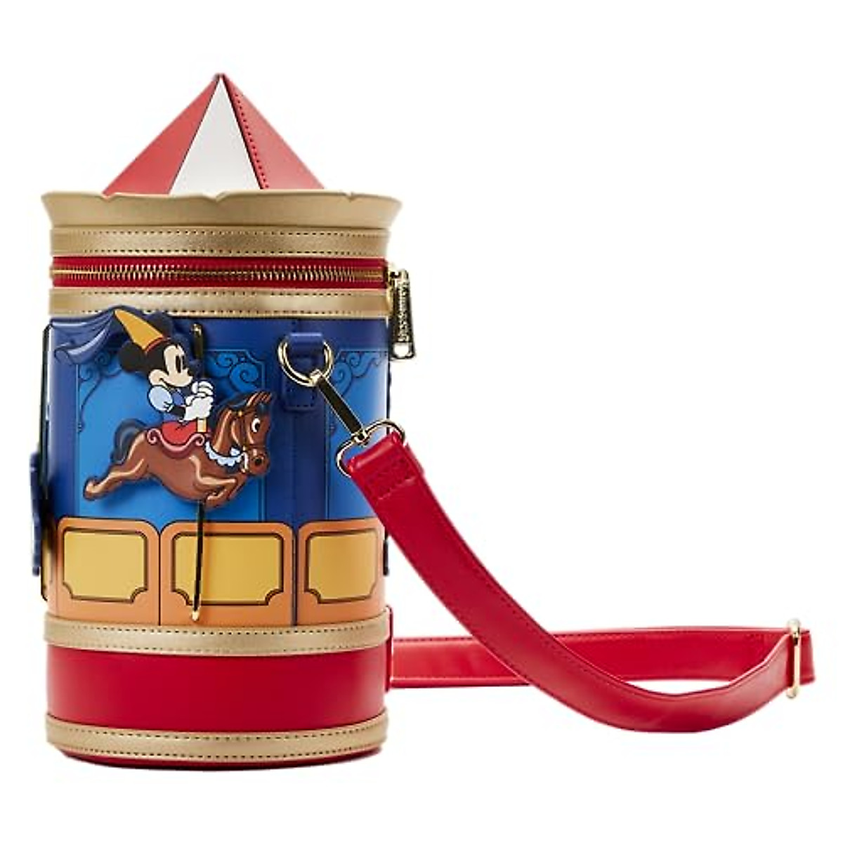 Brave Little Tailor Mickey and Minnie Mouse Carousel Crossbody Bag