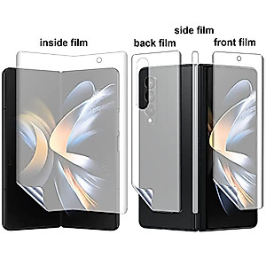 (2 Sets 8 PCS) Screen Protector Designed for Samsung Galaxy Z Fold 4, 2 PCS Front Matte Screen Protector and 2 PCS Inside Screen Protector with 2 PCS Back Film with 2 PCS Side Soft Film Suit for Galaxy Z Fold 4 5G Full Covered Anti-Glare