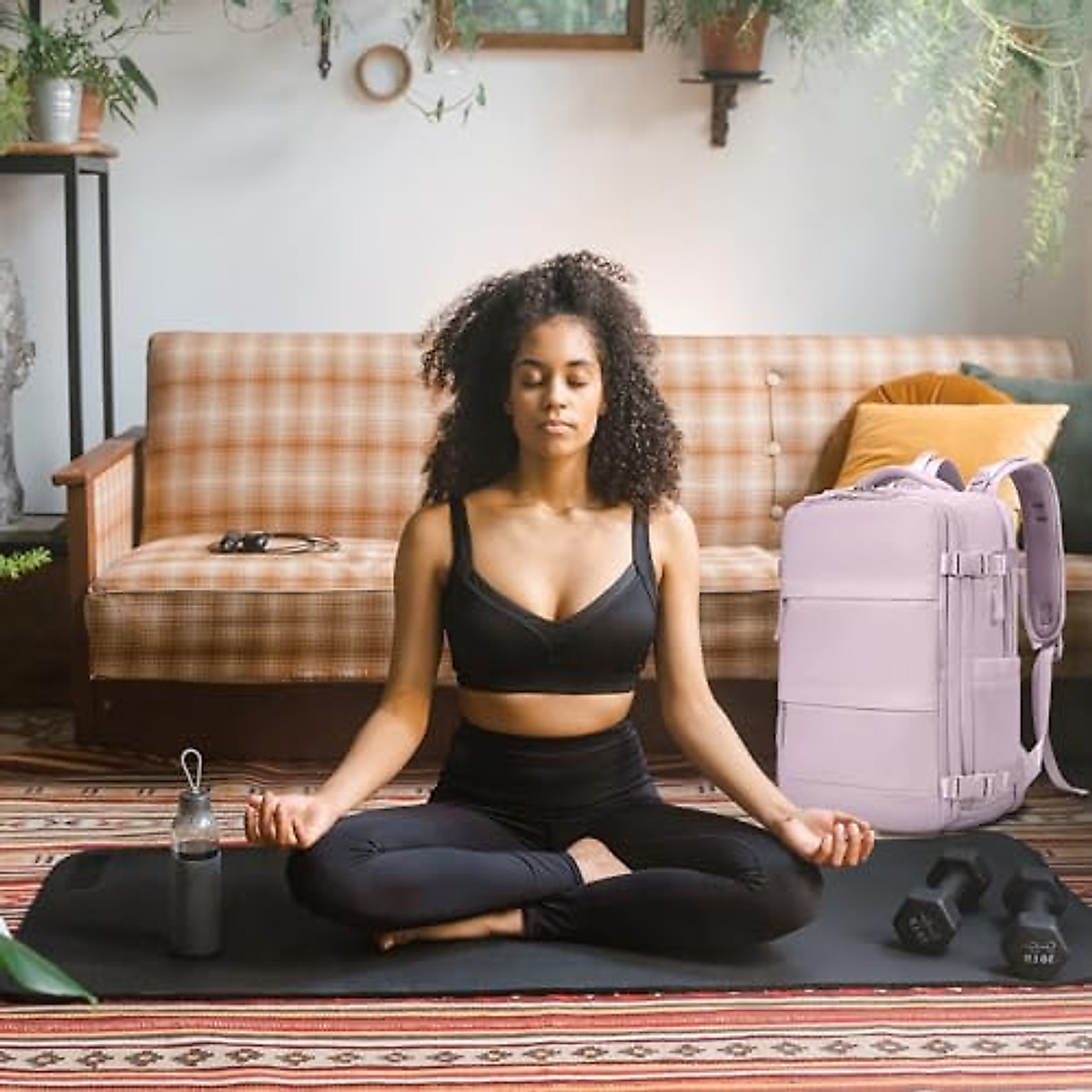 MOLNIA Large Travel Backpack for Women Men, Airline Approved Carry on Backpack 17.3" Laptop Backpack with USB Charging Port Casual Daypack for Work, Business, College(Purple)