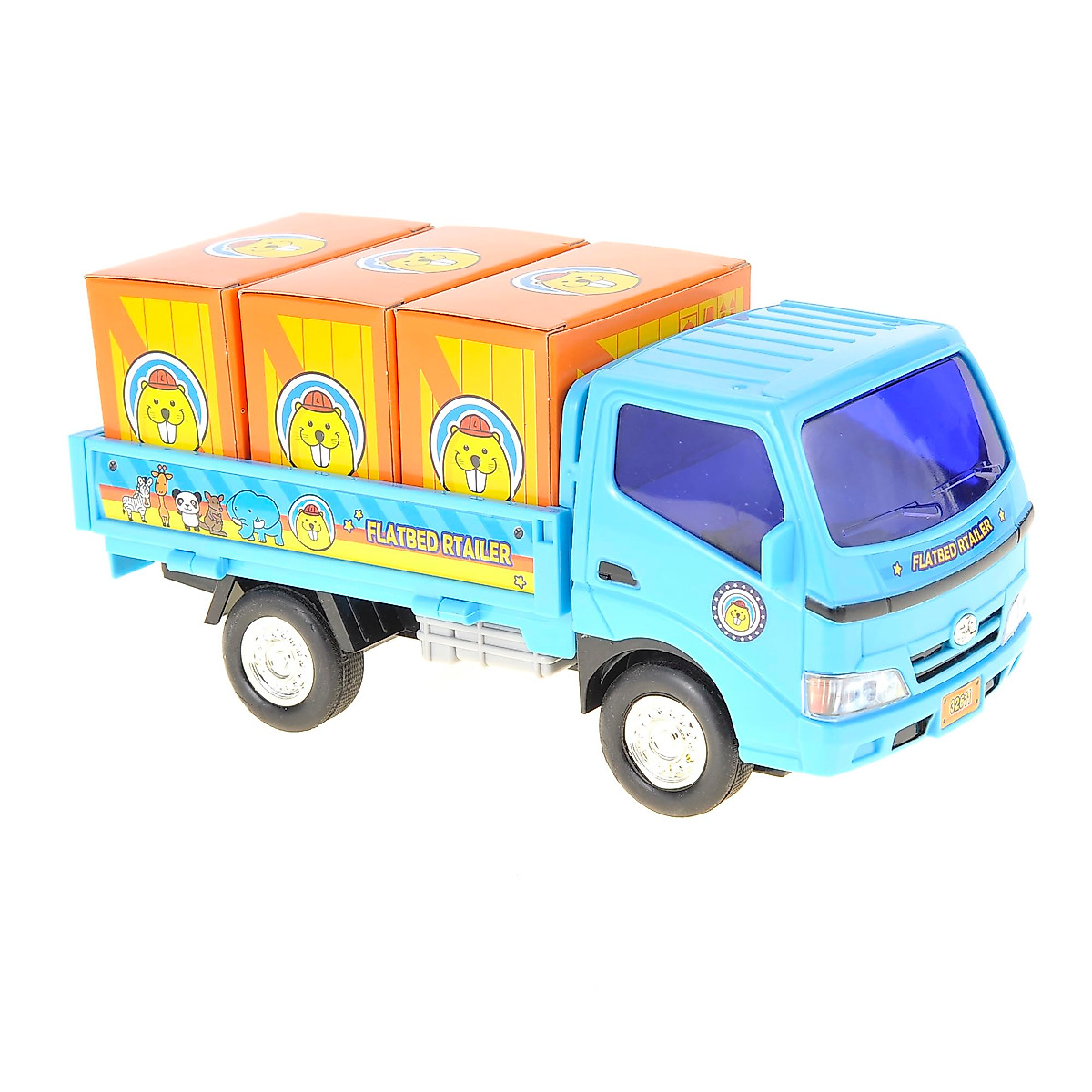 PowerTRC Forklift & Truck Play Set Friction Powered | Warehouse,Construction Pretend Toy Set, Toddler Cars Trucks | Gifts Toy Boys Ages 3-5,6,7,8,9+