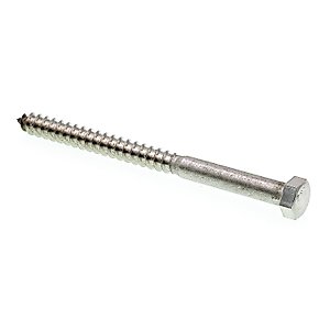 Prime-Line 9056484 Hex Lag Screws, 3/8 In. X 5 In., Grade 18-8 Stainless Steel (10 Pack)