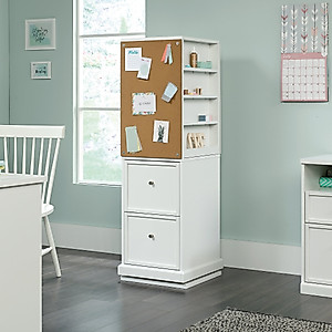 Sauder Pro Series Craft Tower/Pantry cabinets, L: 17.91" x W: 20.08" x H: 57.80", White finish