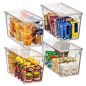 ClearSpace Plastic Storage Bins with Lids – Perfect Kitchen Organization or Pantry Storage – Fridge Organizer, Pantry Organization and Storage Bins, Cabinet Organizers