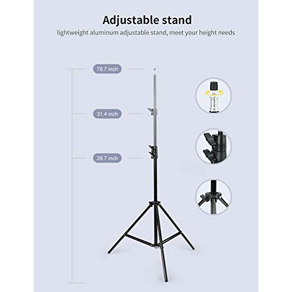 RALENO Softbox Photography Lighting Kit 20"X28" Photography Continuous Lighting System Photo Studio Equipment with 2pcs E27 Socket 5500K Bulb Photo Model Portraits Shooting Box