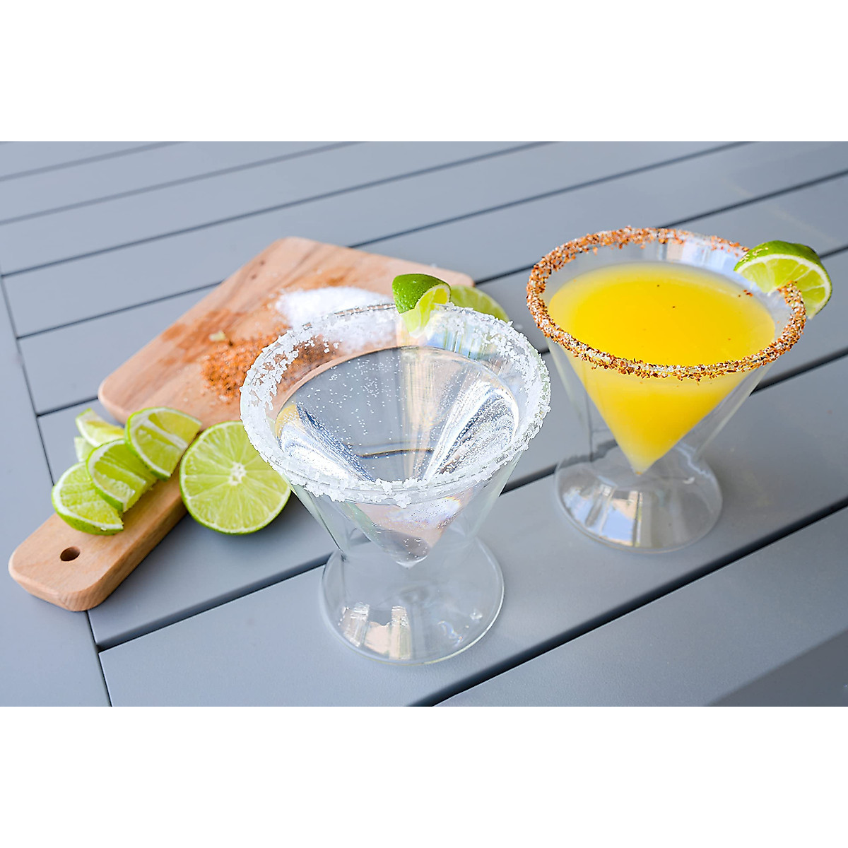 LEMONSODA Stemless Martini Cocktail Glasses for Margarita, Manhattan, Cosmopolitan, Home Bar, Evening Parties, Birthdays, Housewarming Gift, Crystal Clear 8 OZ - Set of 4