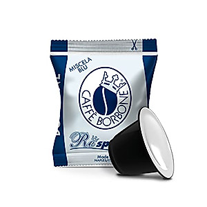 Caffe Borbone Compatible Nespresso 100 Espresso Pods, Blue Blend with Refined Taste, Powerful Character and Intense Aroma, Roasted and Freshly Packaged in Italy
