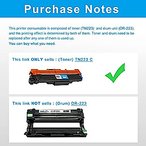 LCL Compatible Toner Cartridge Replacement for Brother TN223 TN-223 TN223C TN-223C HL-L3210CW HL-L3230CDW HL-L3270CDW HL-L3290CDW MFC-L3710CW MFC-L3750CDW MFC-L3770CD HL-L3230CDN (1-Pack Cyan)