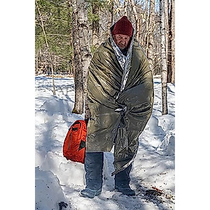 Survive Outdoors Longer Heavy Duty Emergency Blanket, 5 x 8 ft Green