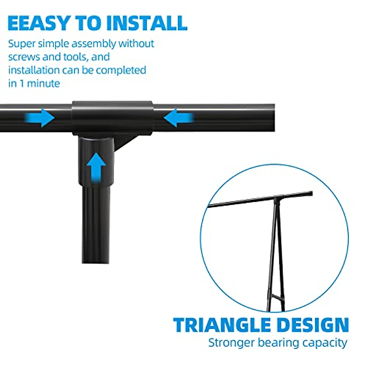 QPEY Small Metal Clothing Rack with Wheels,3-Tier Clothes Garment Coat Rack,Clothes Rack for Hanging Clothes,Portable Rolling Clothes Rack for Hanging Clothes,Coats,Skirts,Shirts,Sweaters