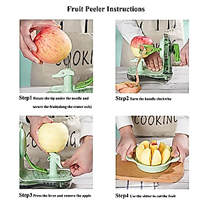 TIKBABA Apple Peeler,Corer Remover and Divider,Semi-automatic Peeler for Potato,Pear