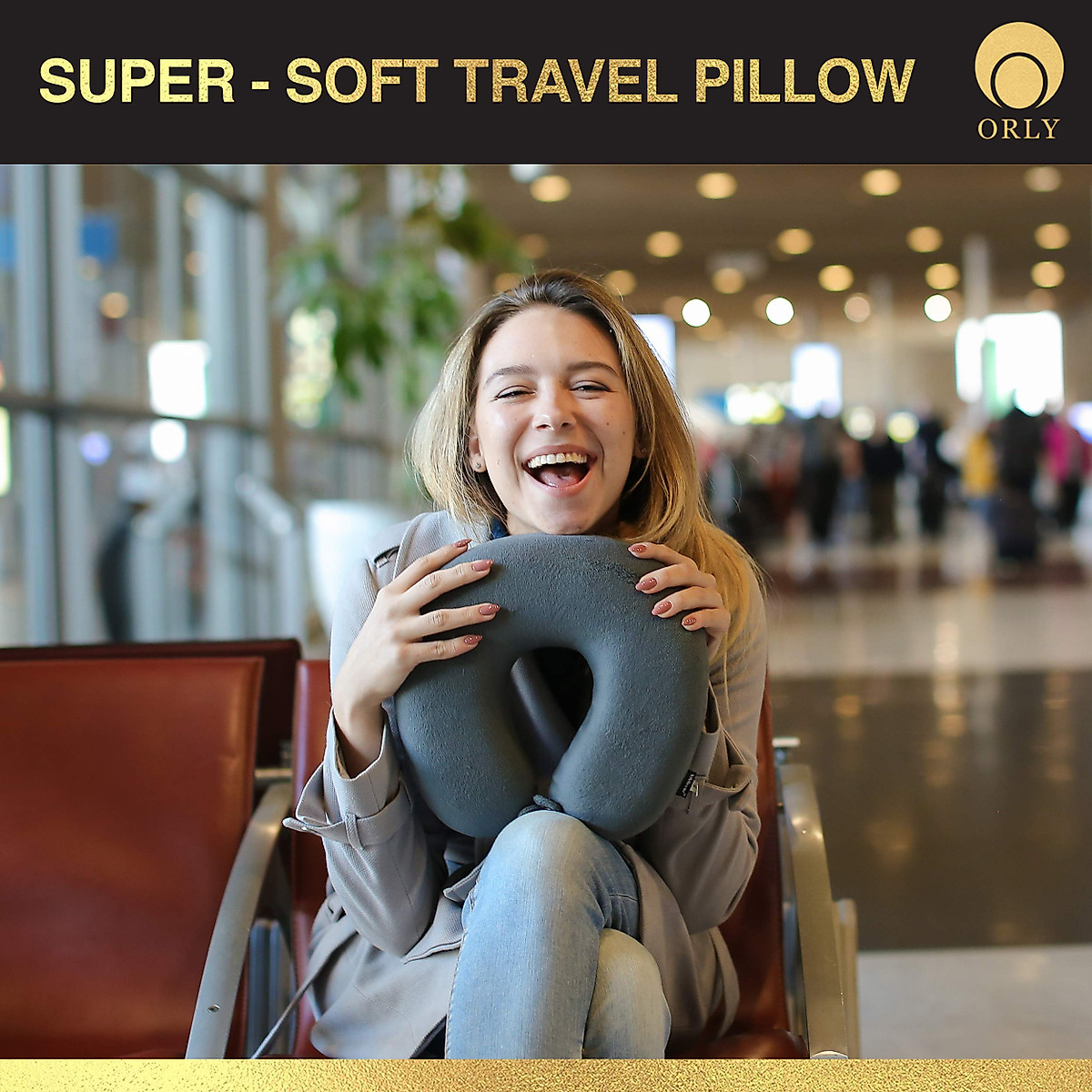 Charles Albert Memory Foam Travel Pillow, U Shaped Neck Pillow, Ultra Soft Comfortable Cushion for Neck Support, Lightweight Headrest, Machine Washable, Great for Airplane Chair, Car, Bed in Grey