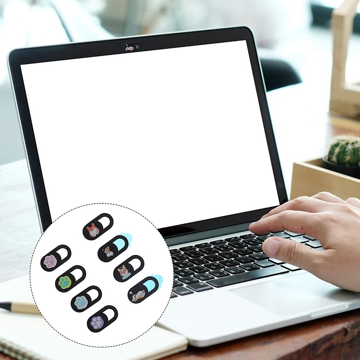 Milisten Sliding 8 PCS Camera Cover Webcam Cover Slide Laptop Privacy Cover Camera Slide Lens abs Slider Computer Webcam Slider