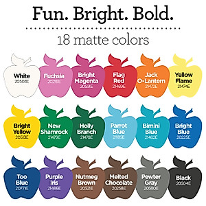 Apple Barrel PROMOABI Acrylic Paint Set, 2 Fl Oz (Pack of 18), Assorted Matte Colors, 18 Count