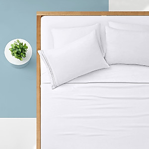 Manyshofu Extra Deep Pocket Queen Sheet Sets - Hotel Luxury 1800 Thread Count Sheets & Pillowcases - Microfiber Bedding Set up to 24" Mattress - Pure White Bed Sheets 18-24 Inch Deep Pockets - 4 Piece