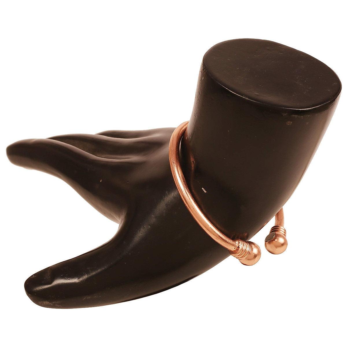 Touchstone Handcrafted By Indian Skilled Artisans Durable High Gauge Copper Hand Twisted Pipe Bracelet In Natural Tone.