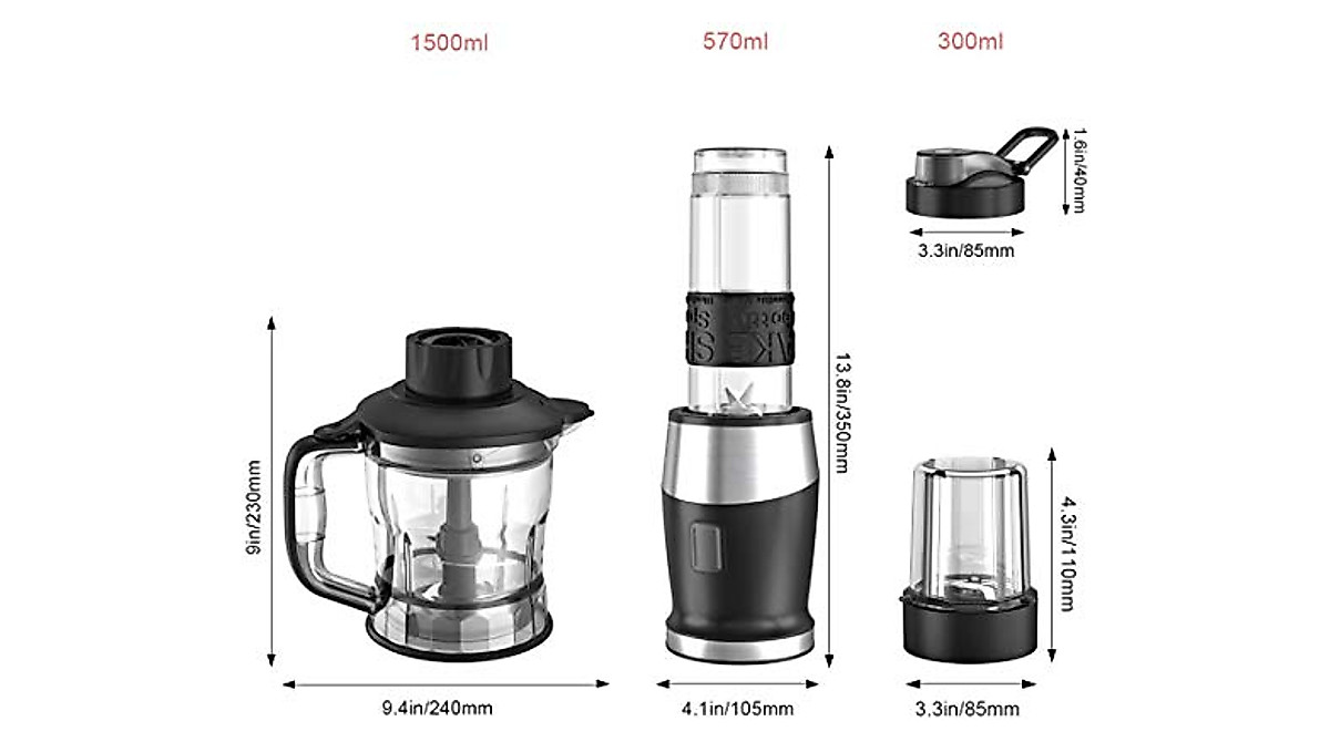 700W Blender & Food Processor Combo - Make Smoothies Fast