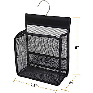 GGMOVE Hanging Mesh Shower Caddy College with Hooks, Bath Baskets Organizer Storage for College Dorm Rooms, Gym, Swimming and Travel