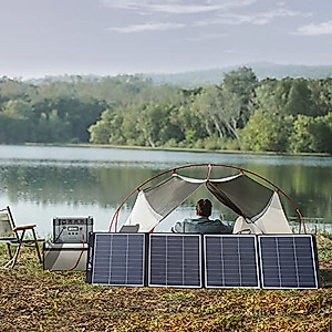 ALLPOWERS SP035 200W Portable Solar Panel Charger Monocrystalline Foldable Solar Panel Kit with MC-4 Output Solar Power Battery for RV Solar Generator Outdoor Camping Off Grid Van