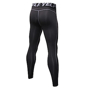 SPVISE Men's Compression Pants Leggings Sports Tights Cool Dry Athletic Baselayer Active Men Pants Workout Running Yoga Gym