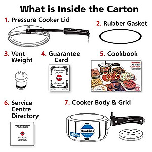 Hawkins B25 Pressure cooker, 2 Litre, Silver