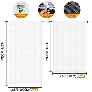 4 Pack Garden Mesh Netting for Plants, Insect Bird Netting Pest Barrier Bag with Drawstring, 2 Size Tomato Protective Cover Fruits Tree Blueberry Bush Netting Cover Bag Protection for Vegetables