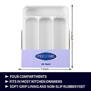 PERHOME 20-Piece Silverware Set for 4, Stainless Steel Eating Utensils Sets, Mirror Polished Flatware Cutlery Set for Home Kitchen Restaurant Hotel, Include Fork Knife Spoon Set, Dishwasher Safe