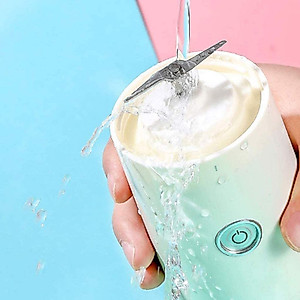 MXJCC Portable Blender, Smoothie and Shakes, Mini Blender with 2 Blades,Li-ion Battery for Baby Food,Travel,Gym