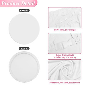 Wokceer 7.2FT Round Backdrop Cover White Round Arch Covers with Buckles Polyster Circle Balloon Arch Stand Arch Backdrop Cover for Wedding Birthday Party Ceremony Decor