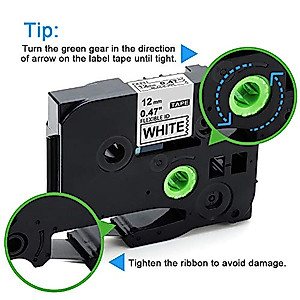 Labelife Compatible Flexible Label Tape Replacement for Brother Ptouch Cable Label Tape TZe-FX231 12mm 0.47 Laminated White TZe Flexible Cable/Wire Tape for P Touch PTD210 PTH110 Label Maker, 5-Pack