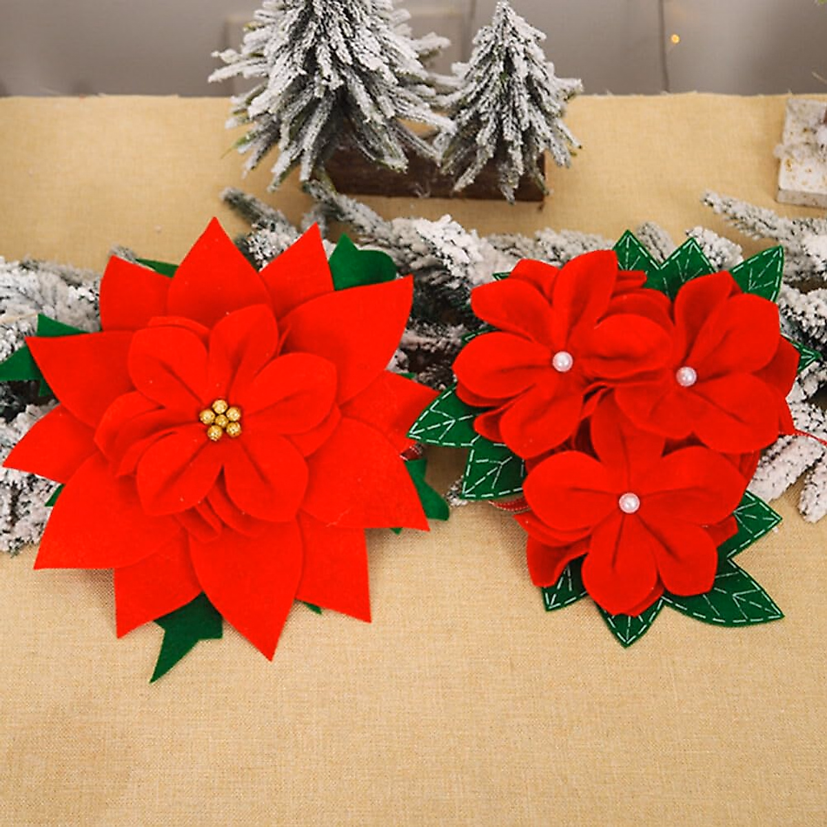 Garneck Curtain Ties Magnetic Hooks Christmas Decor Magnetic Curtains Curtain Buckle Tie Back Hooks Miniature Poinsettias Red Fasteners Pendant Hook up Window Curtain Frame Tassel Trim