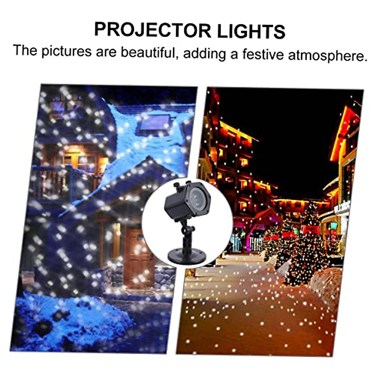 NOLITOY Christmas Window Projector Outdoor Christmas Projector Snowflake Projector Lights Projection Light Animation Projection Lamp Portable Christmas utenciles Plastic 1 Set