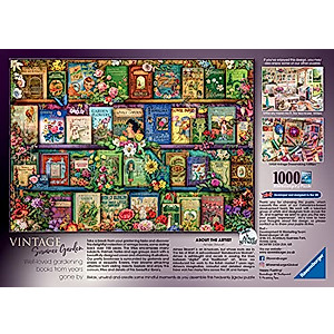 Ravensburger Aimee Stewart Vintage Summer Garden 1000 Piece Jigsaw Puzzle for Adults & Kids Age 12 Years Up, Black