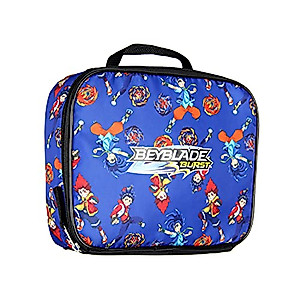 Beyblade Burst Spinner Tops Character Allover Print Backpack with Lunch Bag Tote