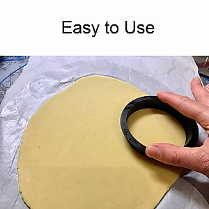 ZSSElec 8pcs Mini Tart Ring Mold for Baking,English Muffin Ring Molds 3.5 Inch,Circle Cutters Baking Cake Mousse