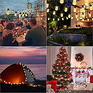 TCJJ Solar String Lights Outdoor, 30 LED 21 Feet Crystal Globe Solar Garden Lights with 8 Lighting Modes, Waterproof Decorative Solar Powered Patio Hanging Lights for Yard Porch Wedding Party