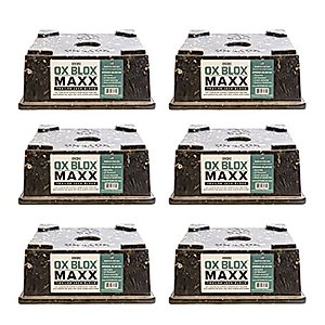 OX BLOX MAXX (6-Pack), RV Jack Block for 9" Round Feet | 5th Wheel Camper Blocks for Stabilizers and Tongue Jack | 9" and Smaller Jack feet nest securely Within ridges | 6 Blocks
