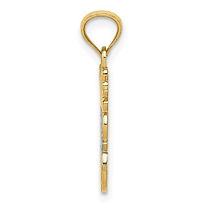 IceCarats 14K Yellow Gold Daddys Little Girl Necklace Charm Pendant Only