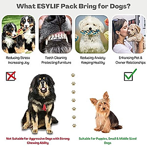 ESYLIF Dog Chew Toys for Teething,Boredom,Toothbrush,20 Pack Puppy Toys with Rope Toys, Treat Balls and Squeaky Toys for Small Medium Dogs