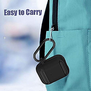 OETKER Compatible with Airpods Case Cover for Men with Keychain, Full-Body Shockproof Protective Airpod 2 Case Skin Accessories Air Pod Case for Airpods 2 & 1, Black