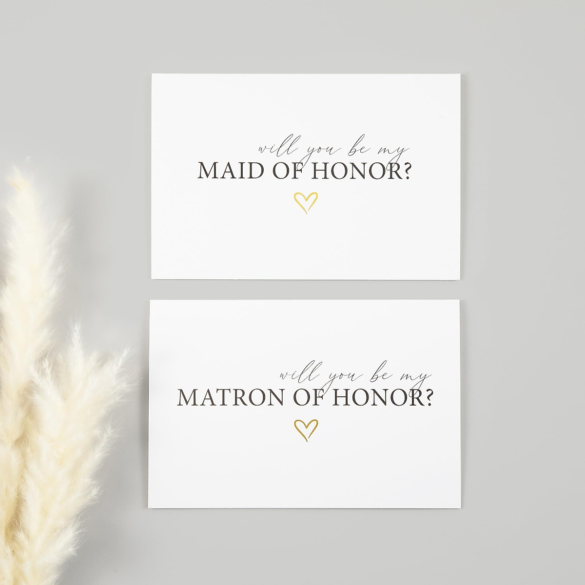 apearrie 12 Will You Be My Bridesmaid Card Set- 8 Bridesmaid Proposal Card, 2 Maid of Honor Cards, 1 Matron of Honor Card, 1 Flower Girl Card- Bridesmaid Proposal Cards with Gold Stickers