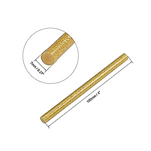 MECCANIXITY Mini Hot Glue Gun Sticks 32pcs 4-inch x 0.27-inch Glitter Silver/Glitter Gold for DIY Craft Making