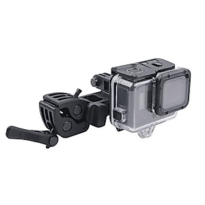 Lupholue Easy-Mounted Gun/Rod/Bow Camera Clamp Mount Fishing Pole Clamp with Front & Rear Camera Mounts for GoPro Hero 10, 9, 8, 7, (2018), 6 5, Hero Black, Session, Xiaomi Yi, SJCAM, Campark