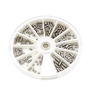 HVAZI M2 M2.5 M3 Stainless Steel Internal Hex Drive Cup Point Set Screws Assortment Kit