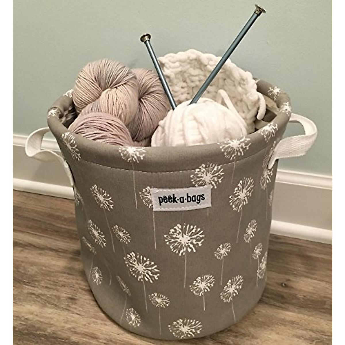 Toy Storage Organizer Canvas Bin, PEEK-A-BAGS Kid's Toy Storage - Books, Blocks, Baby Toys, Legos, Small Stuffed Animals. Organize Nursery, Bedroom, Playroom, Living Room, & Closets.