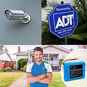 TOPUSSE Replacement 300-10186 Lithium Ion Battery 3.6/4.2v for ADT Command Smart Security Panel 7800mAh