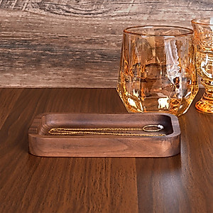 10 Years Anniversary Wood Tray Gifts for Him/Her, Wooden Engraved Ring Dish, Wood Trinket Dish Gift for Wedding Anniversary Birthday Valentines Day Gifts for Husband Wife. 5.5x3.5 Inch