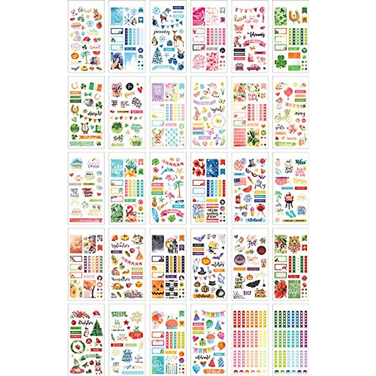 Paper House Productions Seasonal 30 Sheet Planner Sticker Book, Colors May Vary