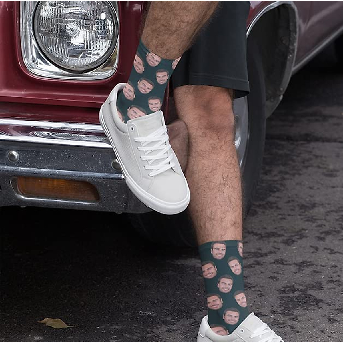 Shinelady Custom Photo Socks Personalized Funny Face Socks Customized Your Picture on Socks for Men Women