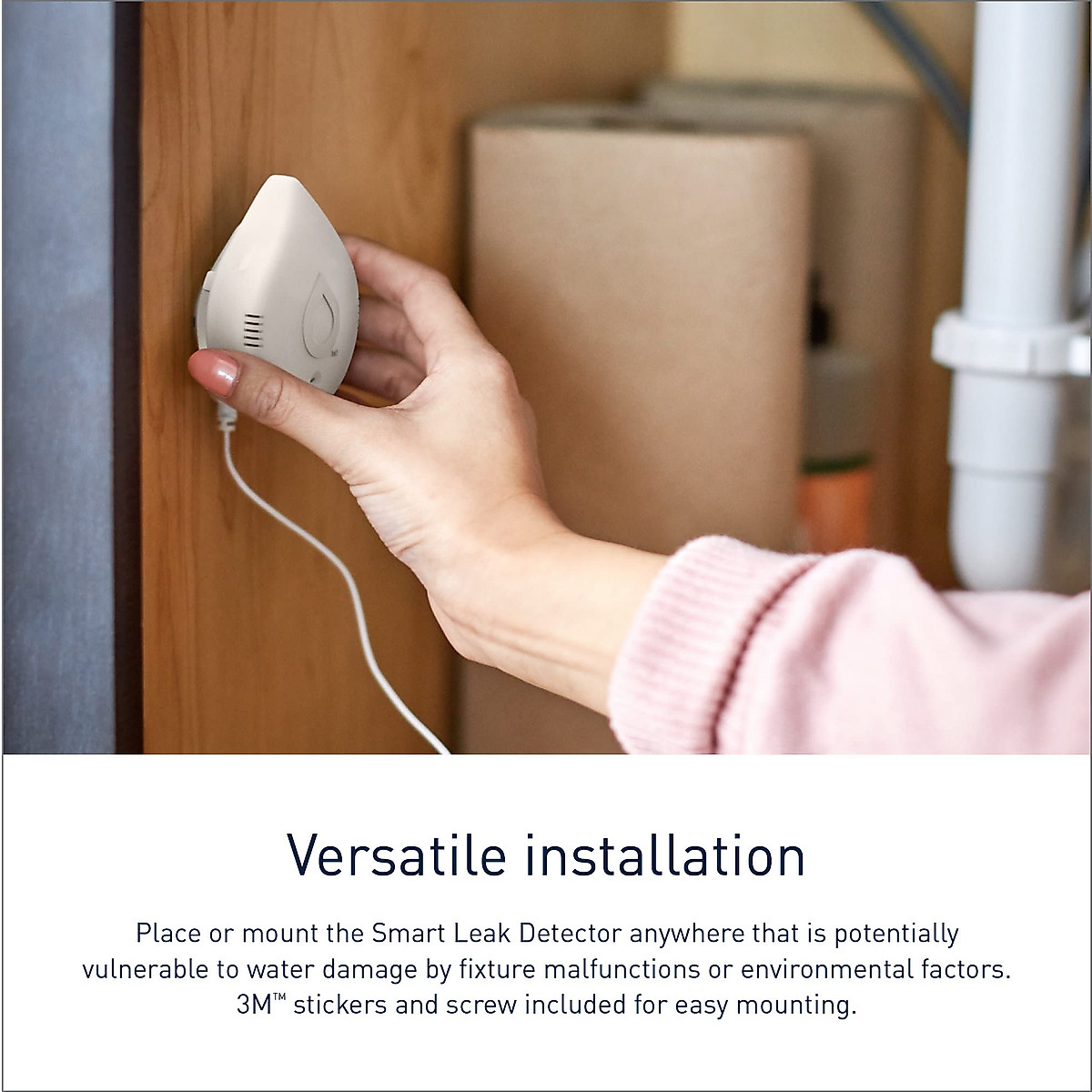 Moen Flo Smart Water Leak Detector, White, 4-Pack 920-005