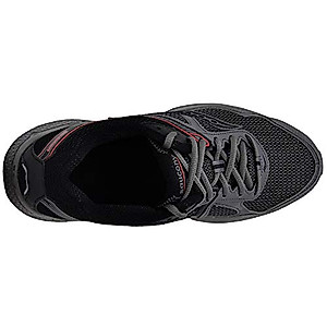 Saucony Men's Cohesion 10 Grey/Black/Red Running Shoe 10 M US